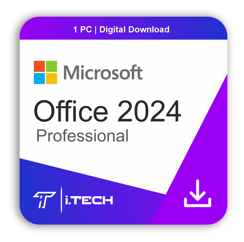 Office 2024 Professional Digital License | 32bit/64bit | Retail – i-Tech Software Solutions